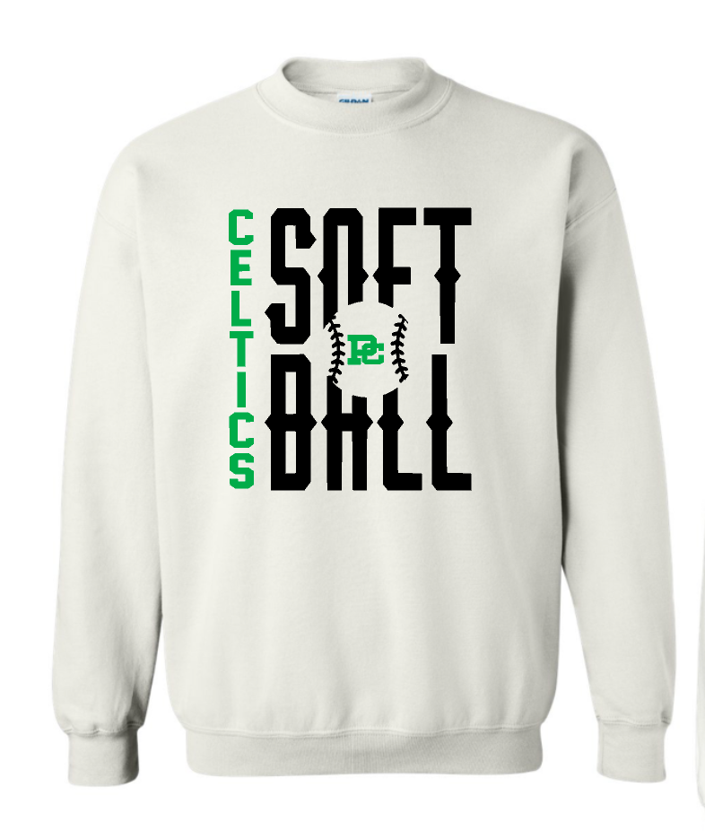 Design #1 PCHS Celtics Softball Gildan Crew Sweatshirt Available in 3 ...