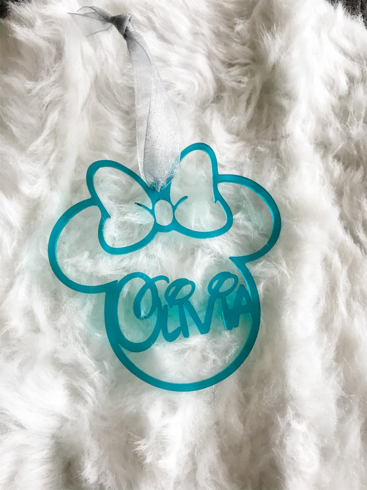 Mickey/Minnie Acrylic Personalized Ornament – Sugar Locks